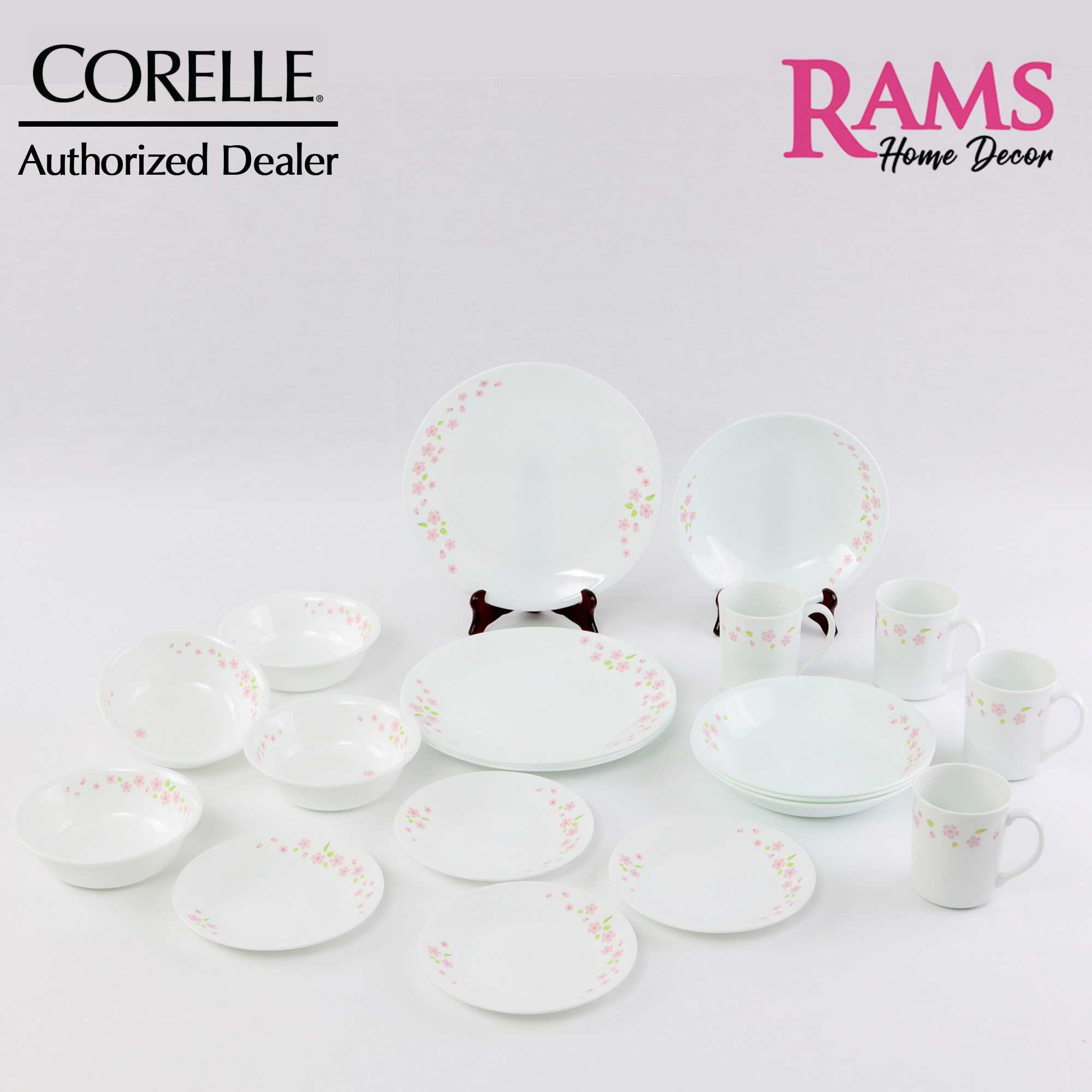 Corelle 20 Pcs Vitrelle Tempered Glass Dinner Set / Dining Set ...