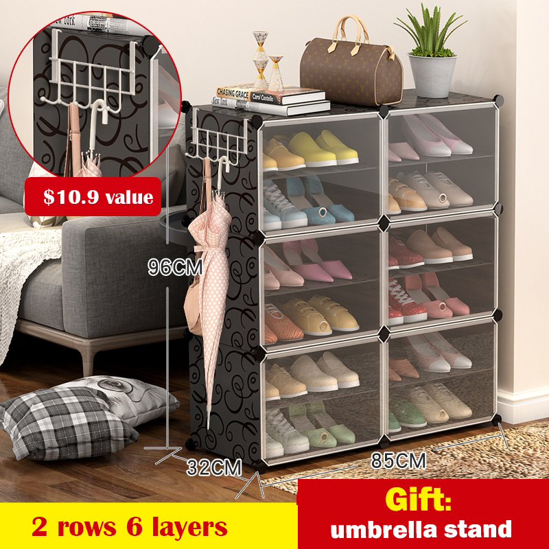 Bestseller 6 Layers Transparent Shoe Rack Organizer Cabinet Storage Dust-Proof Drawer Type ...