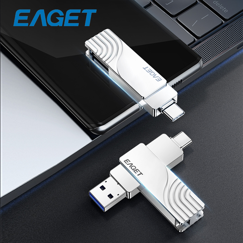 Eaget 1TB USB 3.2 OTG Type C Pen Drive 2 in 1 USB Flash Drive 128GB ...