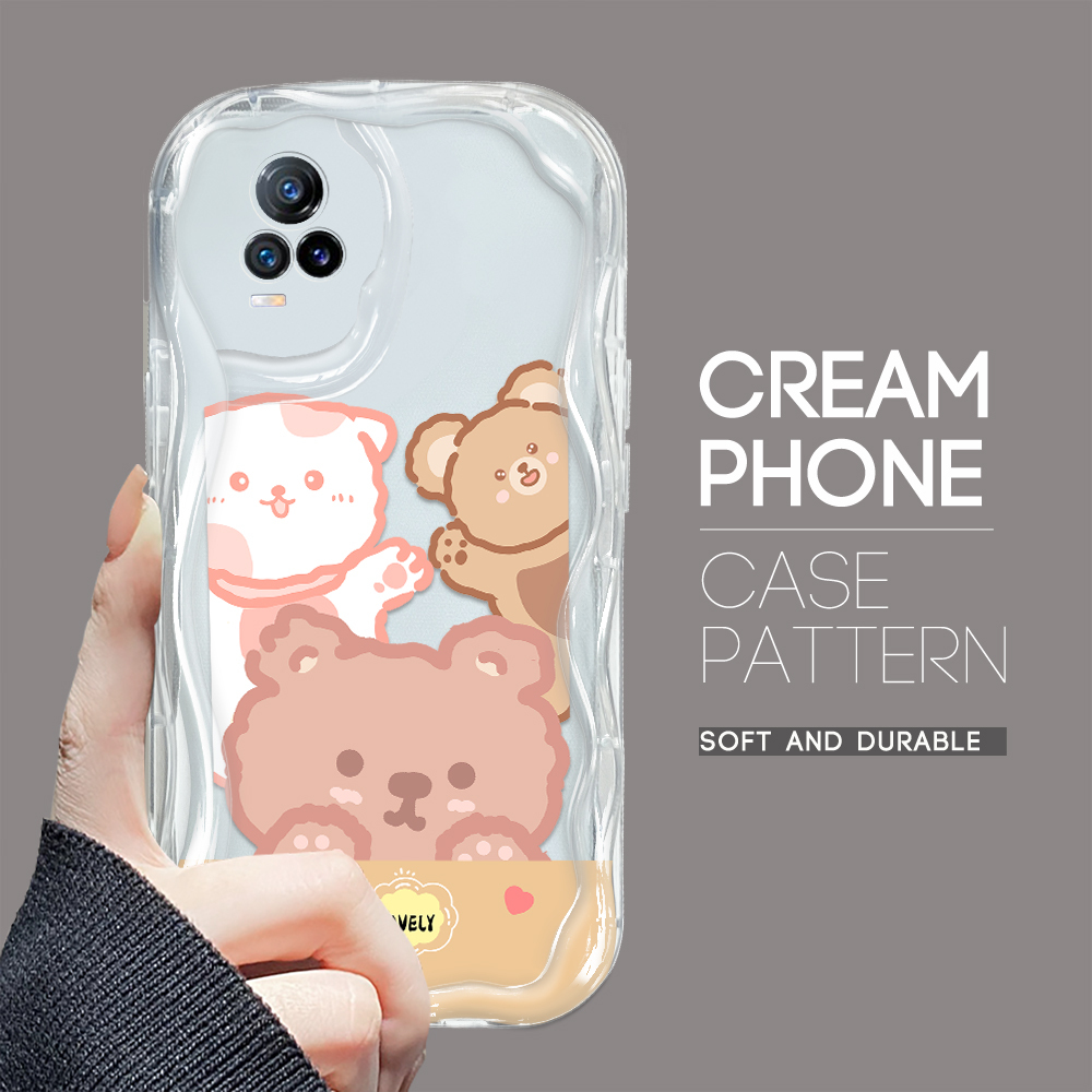 YYDS for Vivo V21E Y73 2021 Back Cover Cute Little Bear Case Cream ...