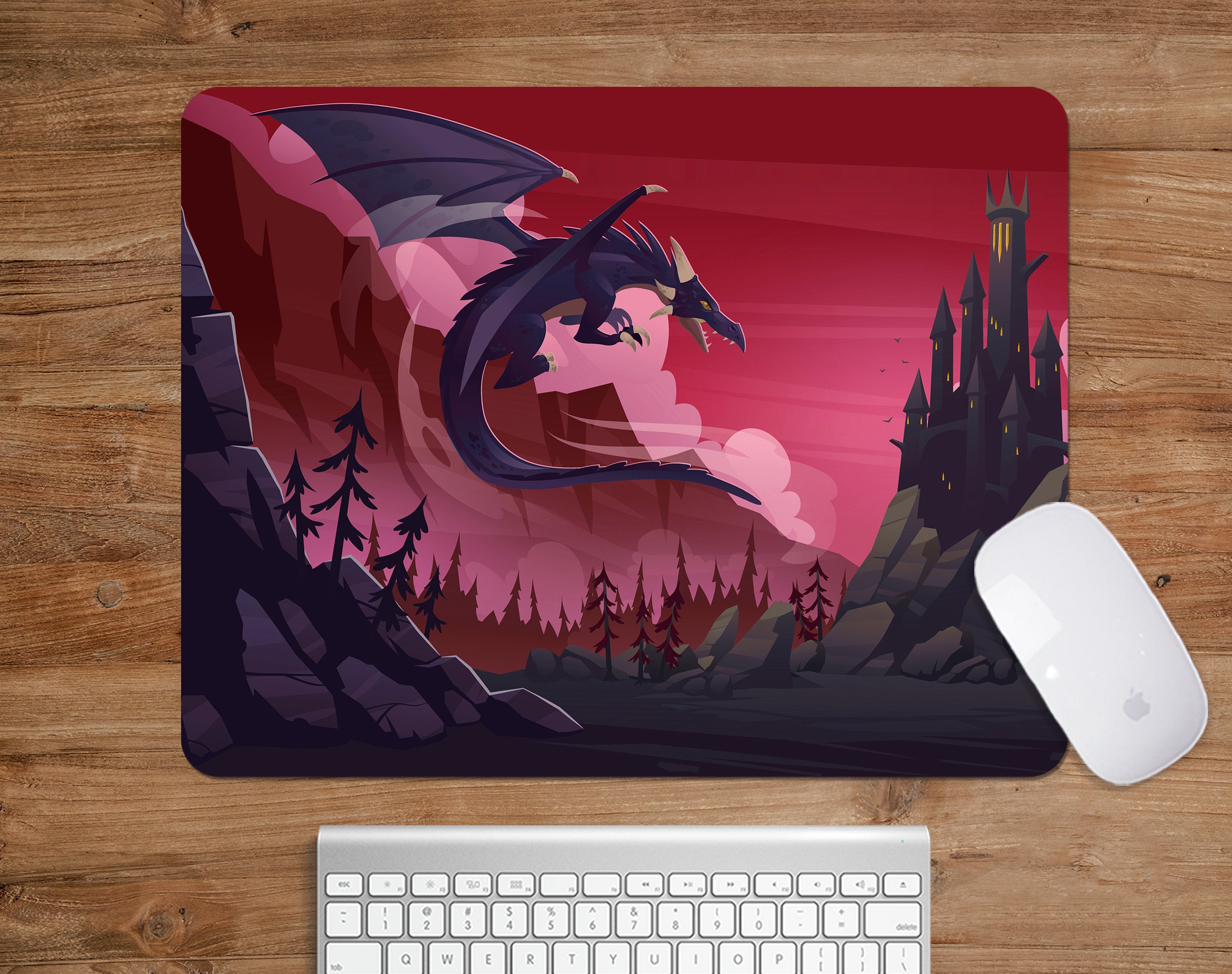 2022 Dragon Desk Mat Gaming Mousepad Red, XXL japanese magical ...