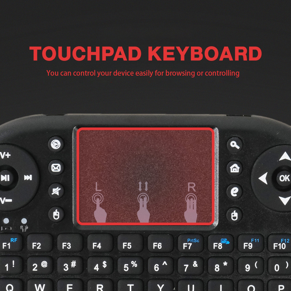 Mini Wireless Keyboard 2.4G Handheld Touch Classic Black French Spanish ...
