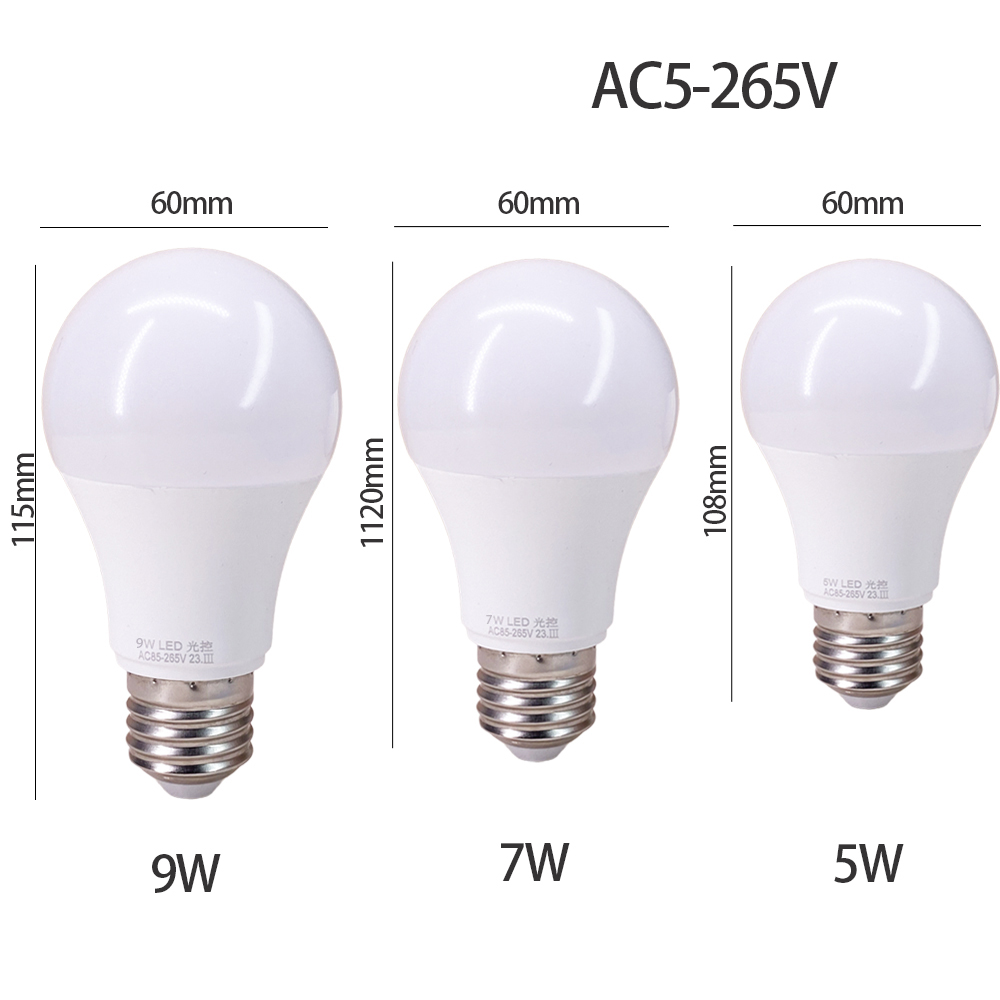 Fast Delivery⚡LED Sensor Bulb E27 5W 7W 9W Dusk to Dawn Smart Lamp Bulb AC85V-265V Day Night ...