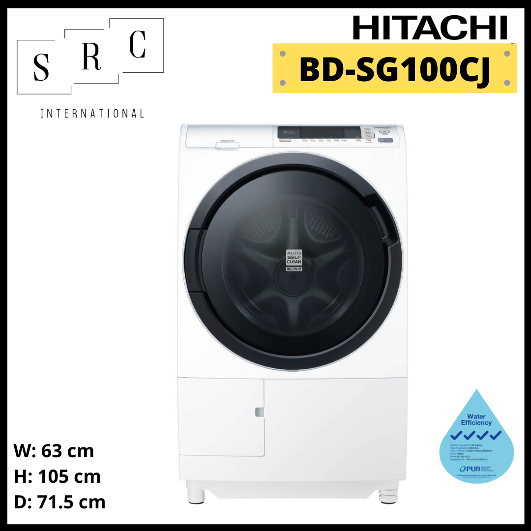 Hitachi BD-SG100CJ Made In Japan Direct Drive Inverter Washer Dryer ...