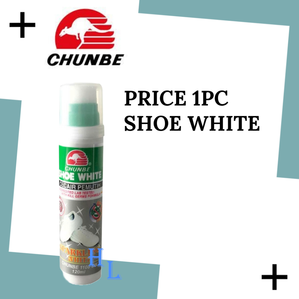 [1pc] ChunBe Shoe White 120ml Sparkling White 1108SW / Kapur Kasut ...