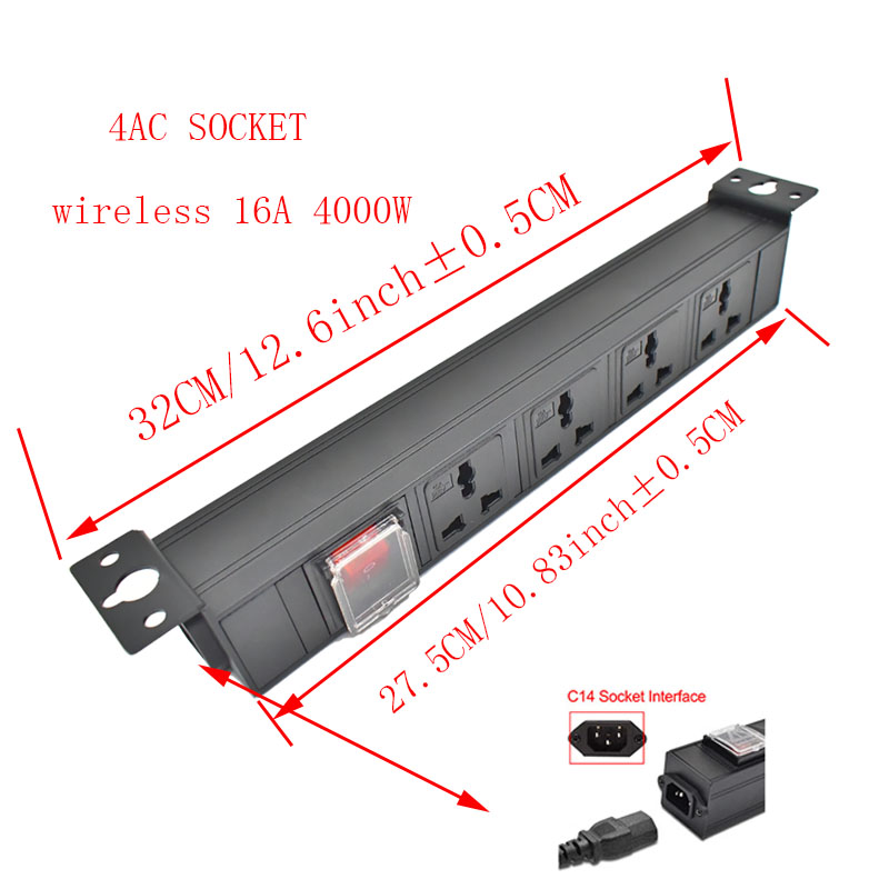 PDU Power Distribution Unit IEC C14 port 2-18 Universal Outlet power Strip Hidden socket | Lazada