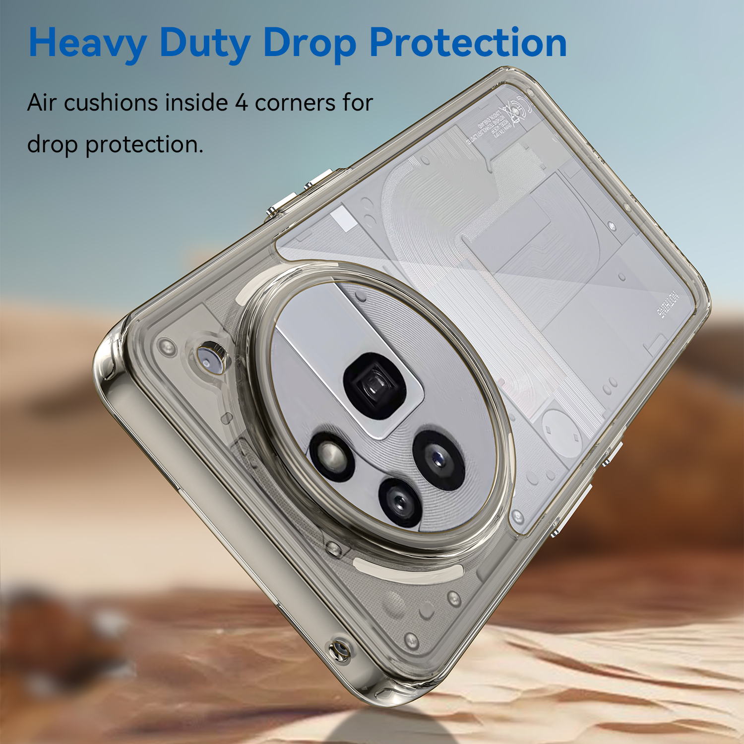 Nothing Phone 3A Pro Case, Clear Designed Shockproof Phone Case, Bumper ...