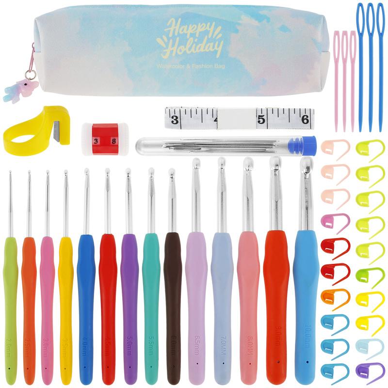Crochet Hook Set Crochet Kit 52Pcs Crochet Hook Set 2-10mm Crochet ...
