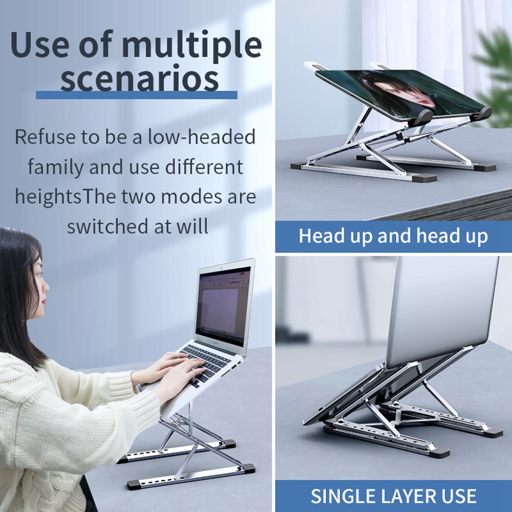 MAICON N8 Aluminum Alloy Laptop Stand Liftable Double-layer Multi-angle ...