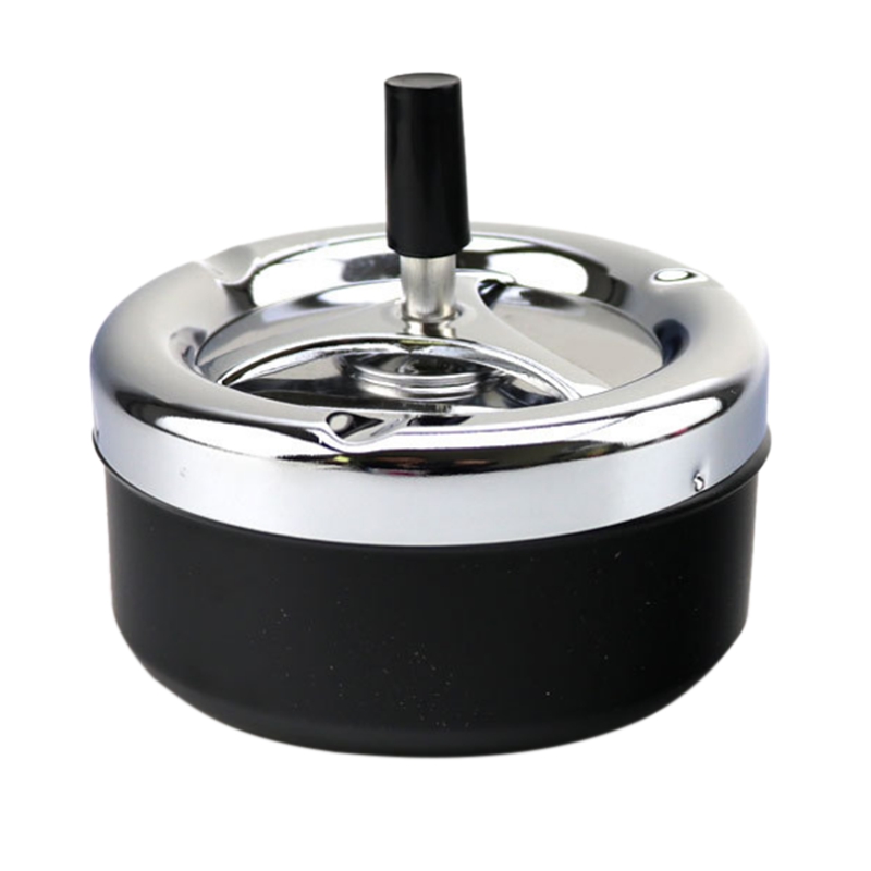 Automatic Cleaning Rotating Ashtray, Stainless Steel Finger Pressure ...