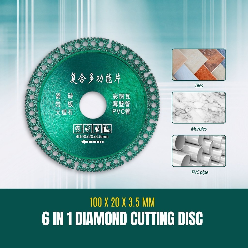 100mm / 4inch 1pcs Multipurpose Diamond Cutting Disc Marble Tiles PVC ...