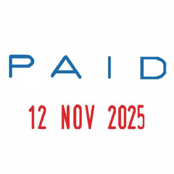 COLOP "PAID" / "RECEIVED" Stamp With Date Self Ink, Cop Getah Paid ...