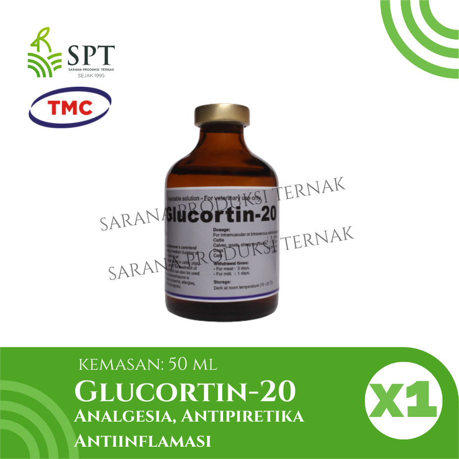 GLUCORTIN 20 50 ML ANALGESIA MENCEGAH PENYAKIT MULUT KUKU | Lazada ...