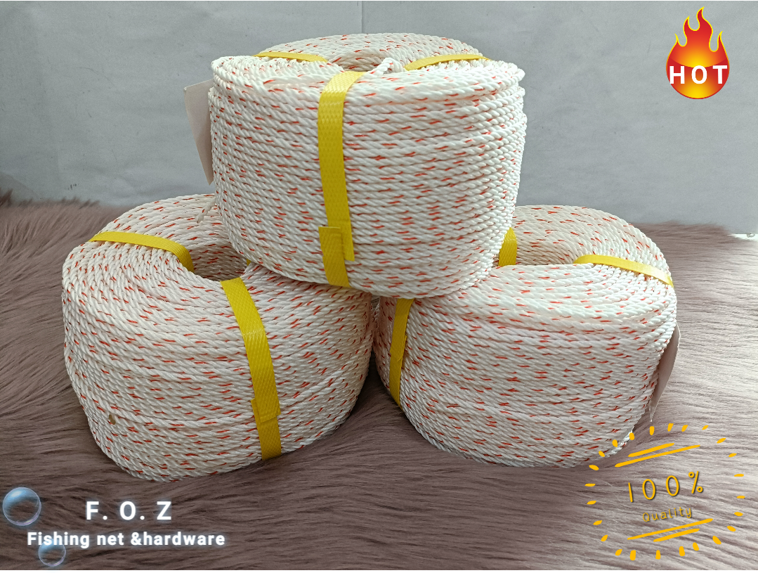 PP Rope 3mm Colour Red & White Tali PP 3mm x 220mtr Warna Putih & Merah ...