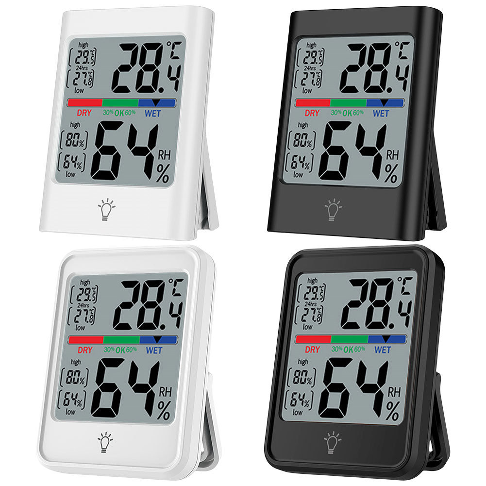 Indoor Backlight Magnetic Hygrometer Large Screen Temperature and ...