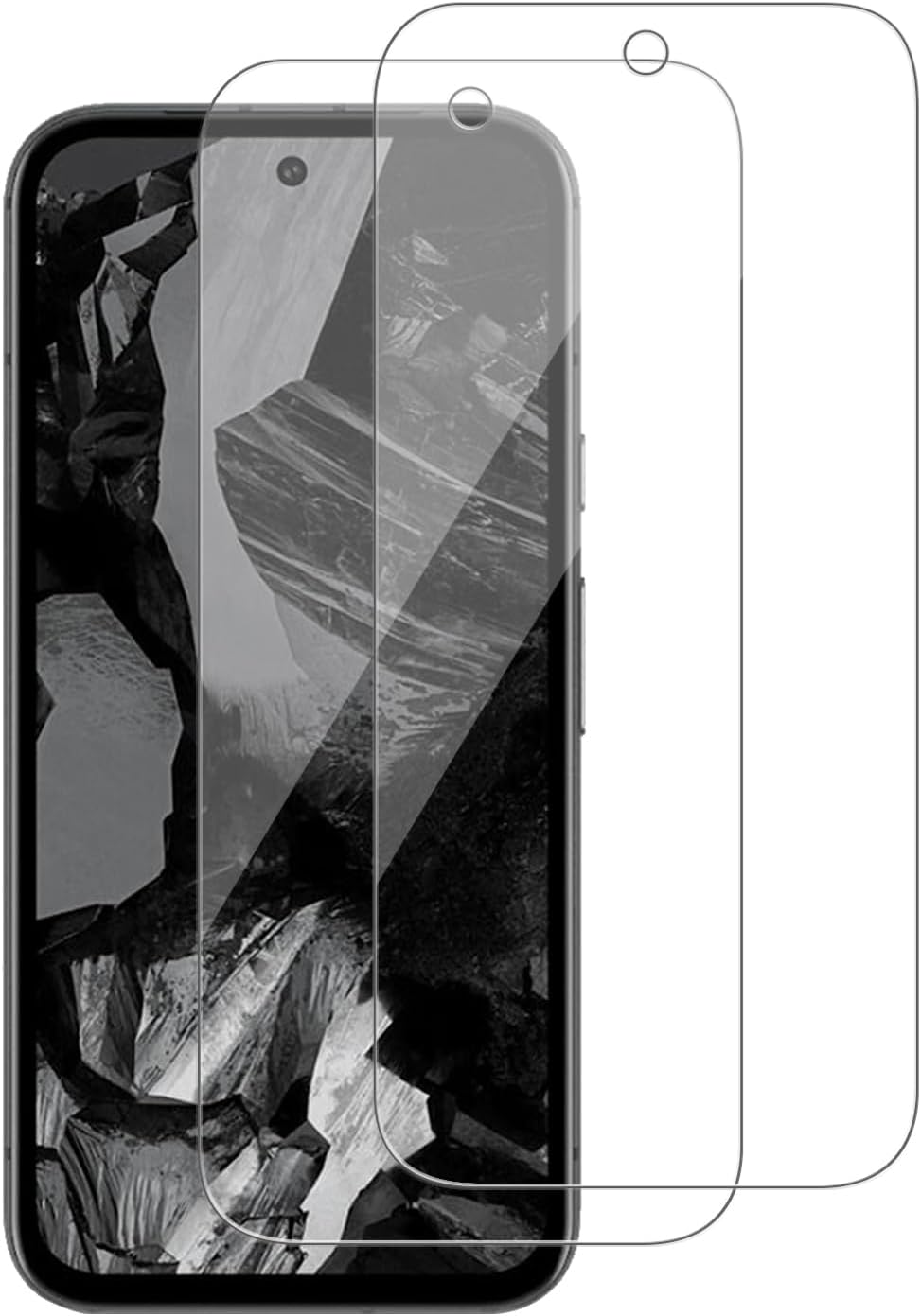 2 Pack for Google Pixel 8a Screen Protector, Tempered-Glass,Case ...