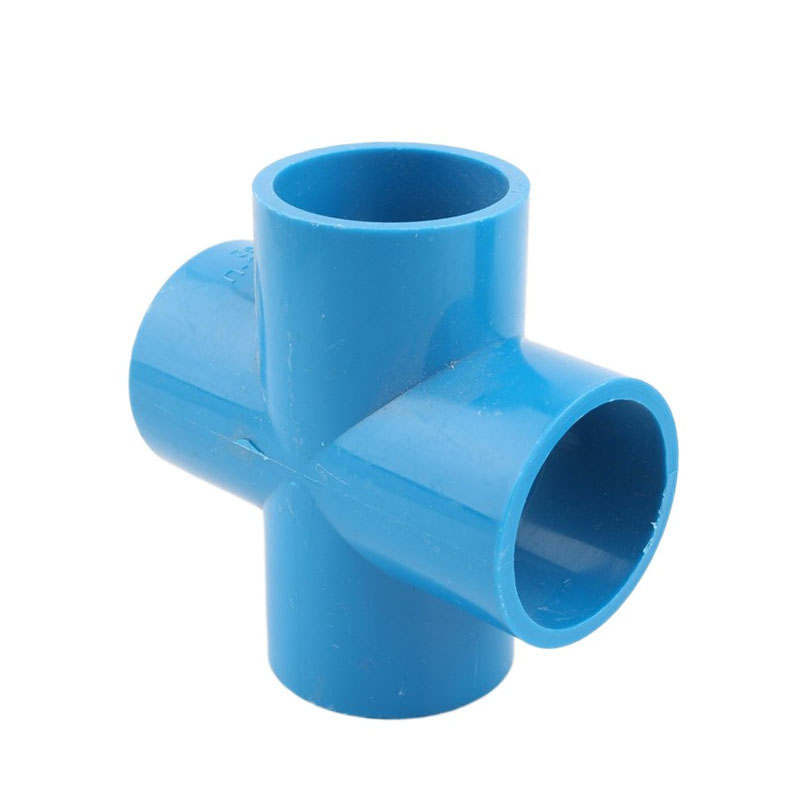 Blue 20 25 32mm Pvc Adapter Straight Elbow Tee Cross Connector Water ...