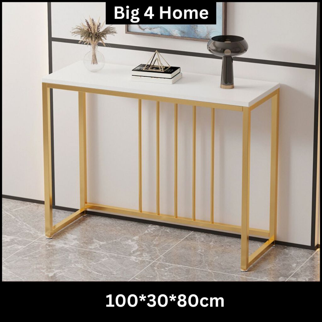 Console Table Scratch-proof Long Bar Table Side Table Iron Shelf ...