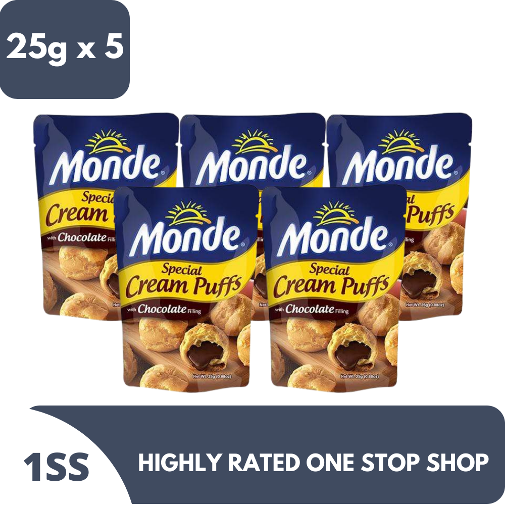 Monde Special Cream Puff with Chocolate Fillings x 5 | Lazada PH