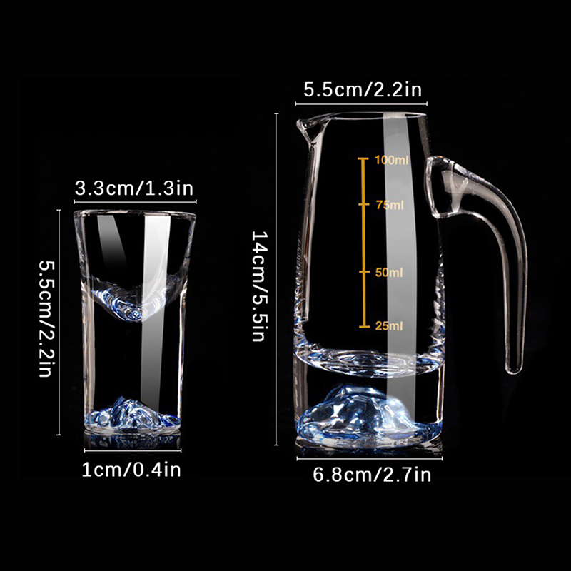 Transparent Glass Liquor Cup Set Chinese Liquor Glass Cup With ...