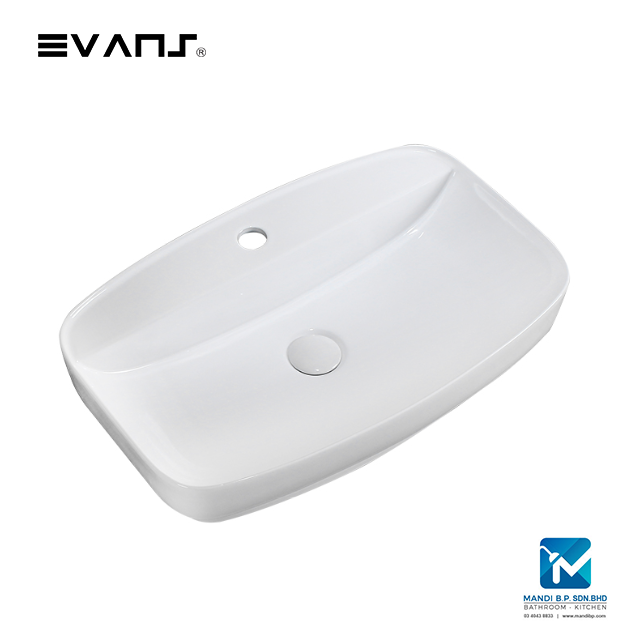 Evans 2 Way Ceramic Semi-Insert Basin / Countertop Basin / Bathroom ...