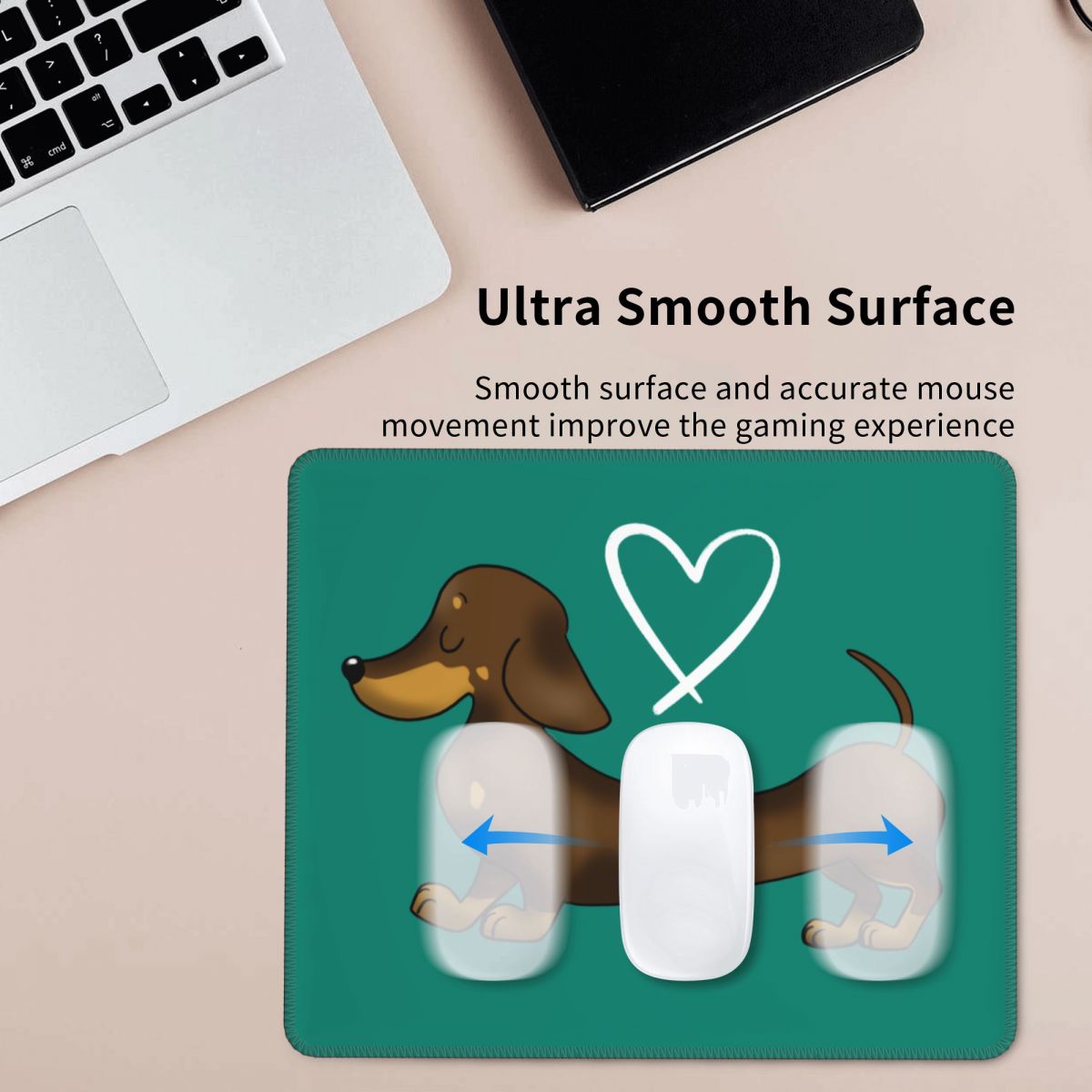 【New Arrivals】Dachshund Love Gaming Mouse Pad Non-Slip Rubber Base ...