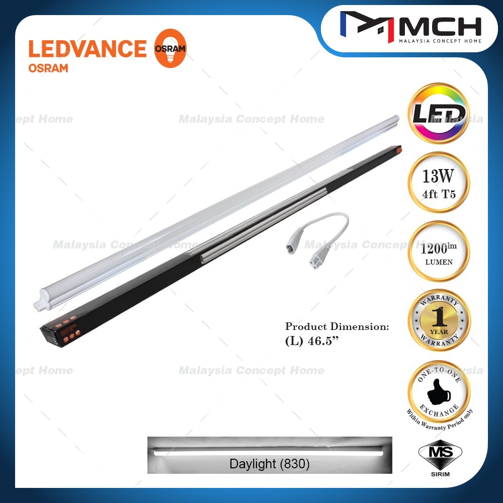 OSRAM LEDVANCE GEN3 [1FT/2FT/3FT/4FT] [3.4W/6.5W/9.6W/13W] LED T5 BATTEN | Lazada