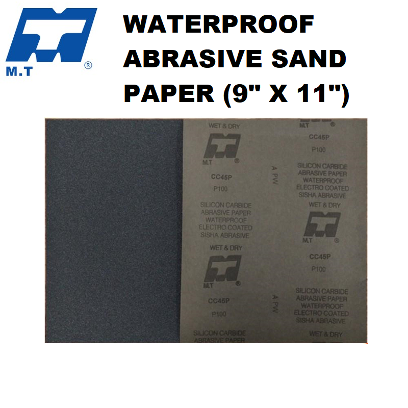MT Waterproof Abrasive Sand Paper 9" x 11" - (CP60-CP1500) | Lazada