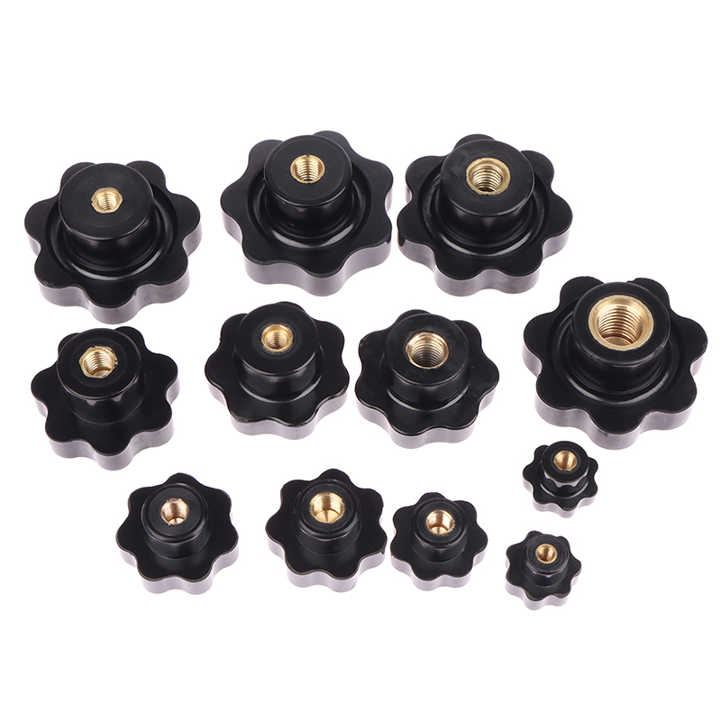 M5 M6 M8 M10 M12 M16 Plum Bakelite Hand Tighten Nuts Handle Thread Star ...