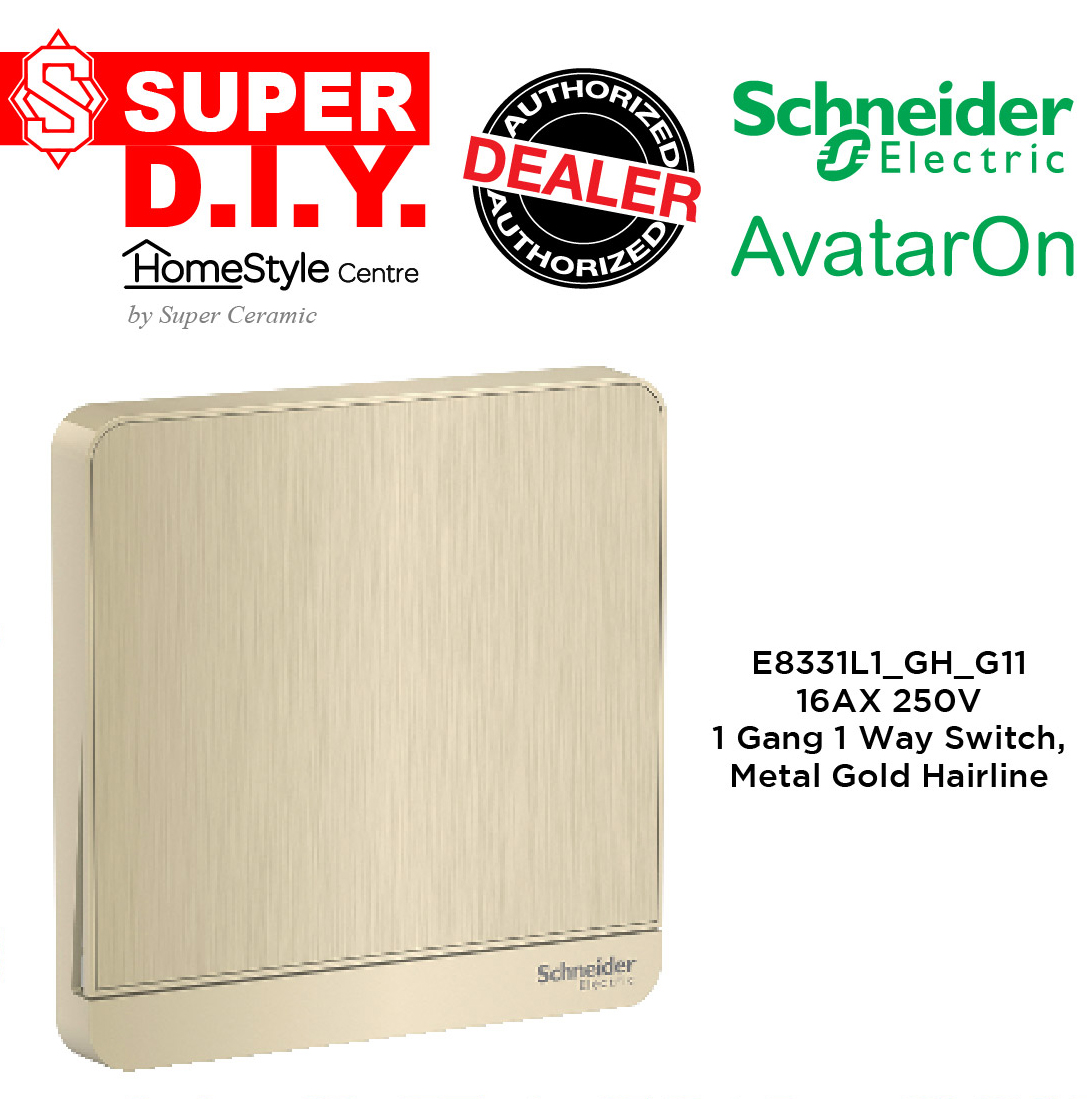 SCHNEIDER Avatar On Gold Hairline Switches & Sockets | Lazada