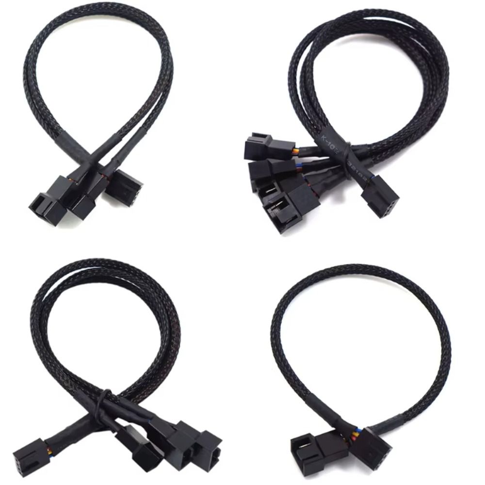 Male To Female 4 Pin Pwm Fan Cable Connector Braided Sleeving ...