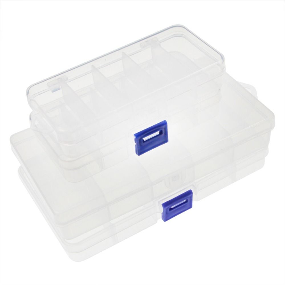 Organizer Box Adjust Compartments Fish Accessory Box Transparent High ...