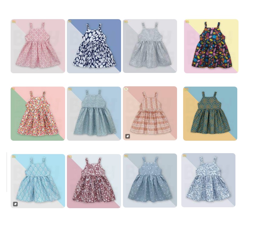 Pack Of 3 - Cotton Printed Summer Baby Frocks - Multicolor. | Daraz.pk