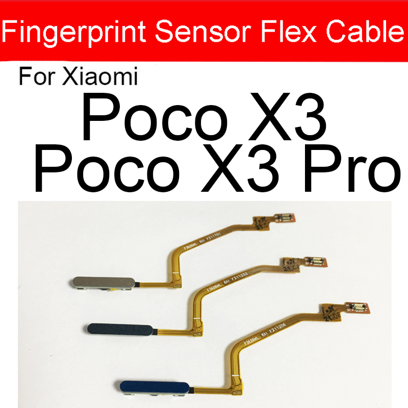 NEW Fingerprint Snesor Flex Cable For Xiaomi Poco X3 Pro F3 Pro M3 Pro ...