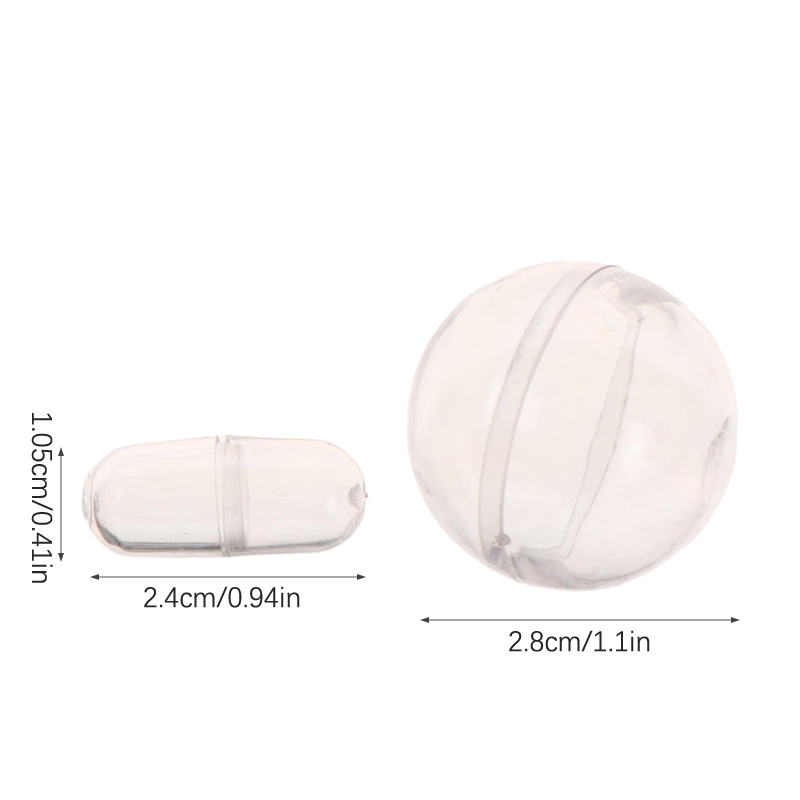 100pcs/pack Empty Medicine Capsule Pill Case White Hollow Plastic ...