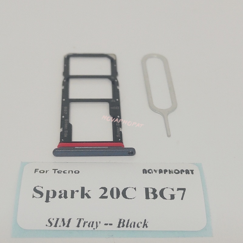 Novaphopat Brand New SIM Card Tray For Tecno Spark 20C BG7 BG7n Sim ...