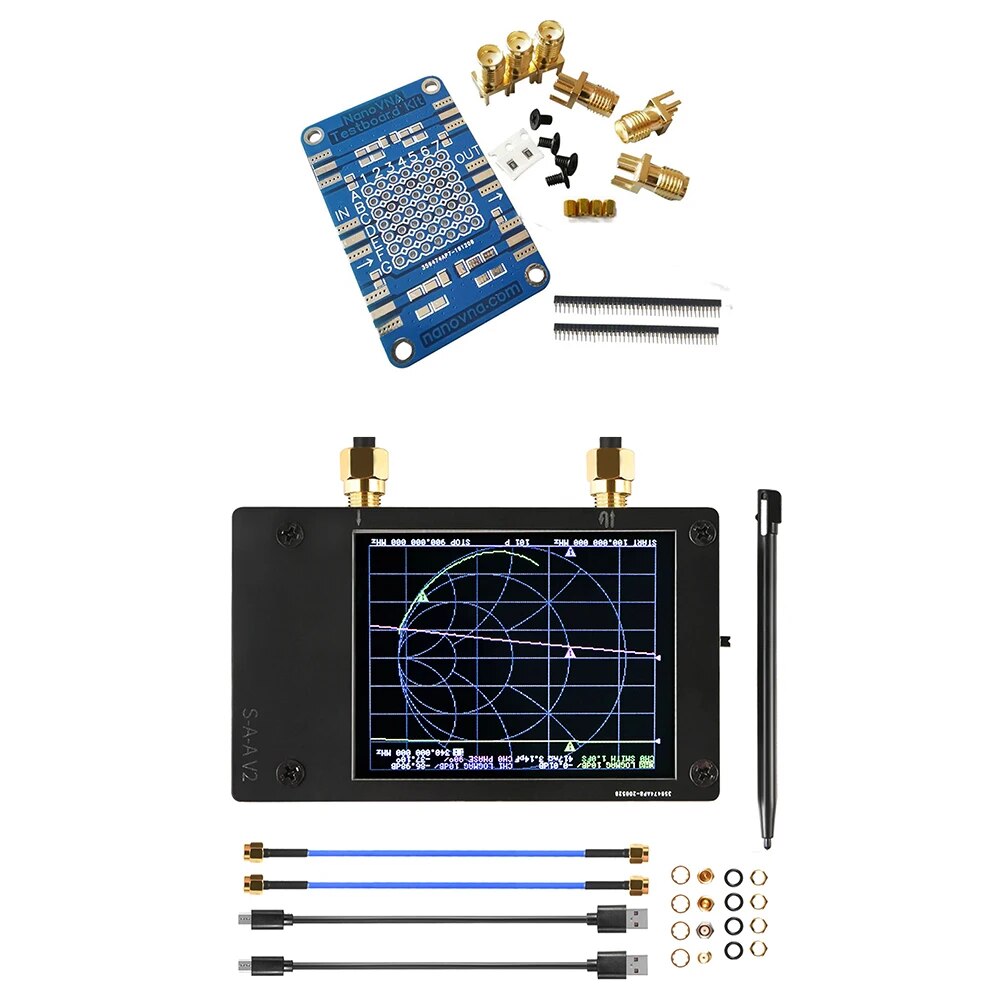 Nanovna S-A-A-2 V2 2.8\" Inch Vector Network Analyzer 10Khz~3Ghz HF VHF ...