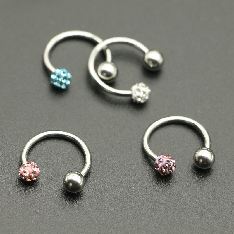 316L Horseshoe Ring Lip Ring Lip Nail Titanium Steel Puncture Shambhala ...