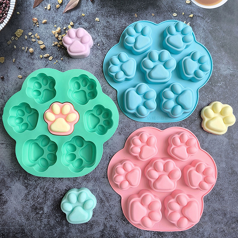 Silicone Cat Paw Molds Elegant Chocolate Cookie Mold For Baking Dog ...