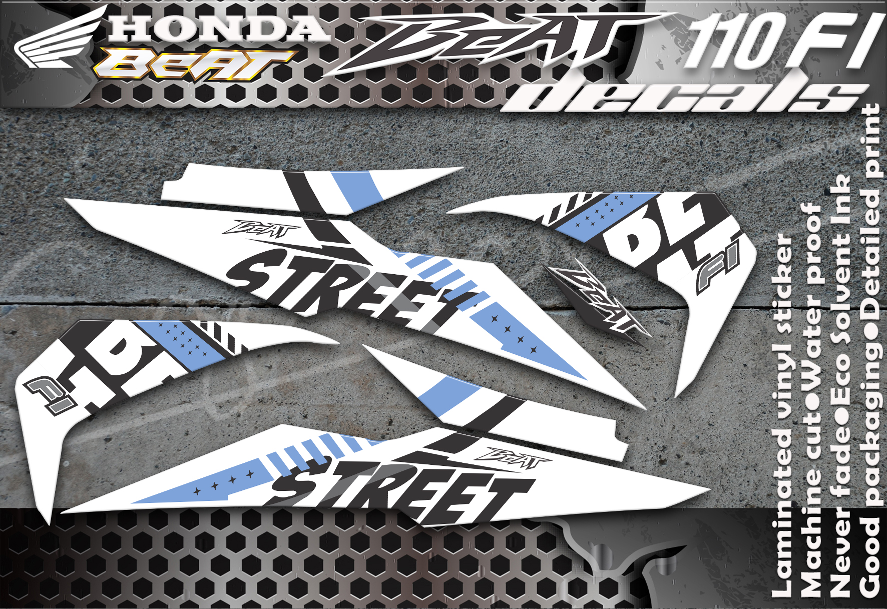 Honda beat Fi 110 V2 sticker decals | Lazada PH