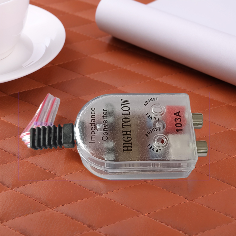 12V RCA Car Stero Converter Speaker High To Low Amplifier Audio ...