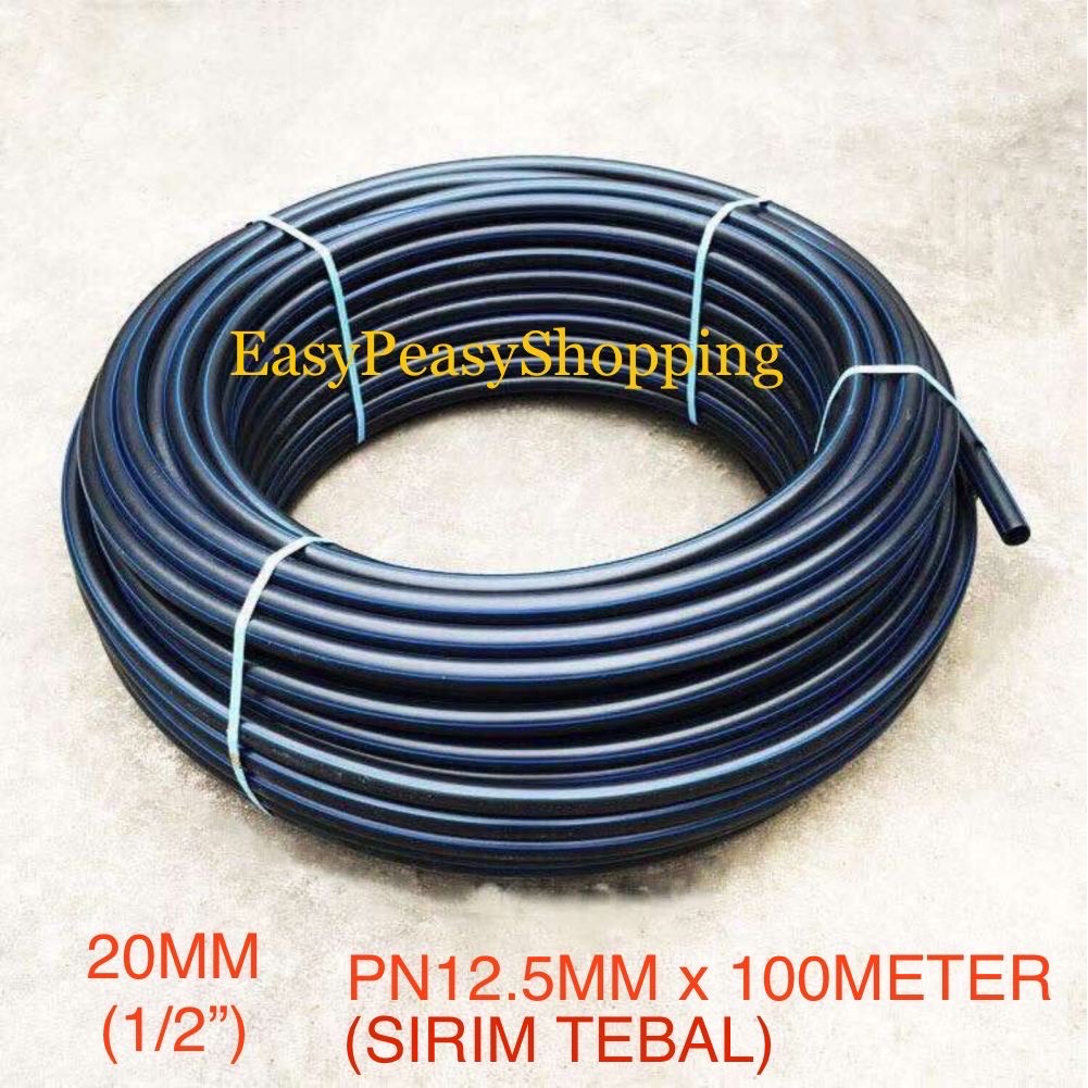 Poly Pipe Roll 1/2''" 20MM Sirim x PN12.5 x 100 Meter /Poly Paip 20mm ...
