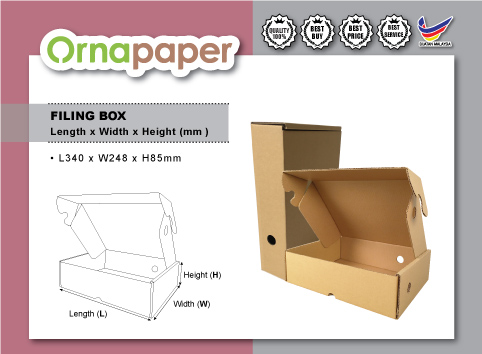 [Ornapaper] Filling Box (A4 size) / Kotak Pengisian (saiz A4) / 文件盒 （A4 ...