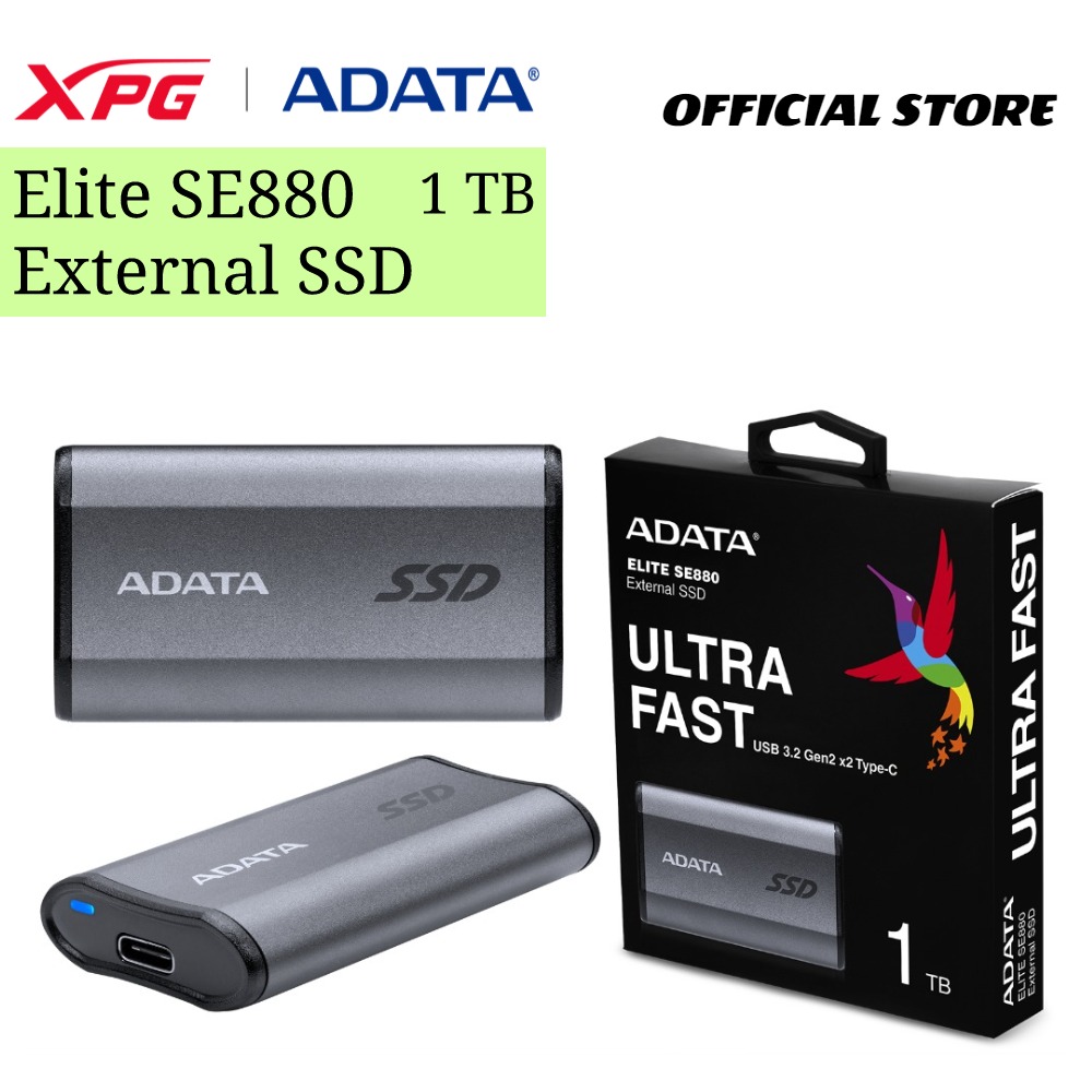 ADATA ELITE SE880 EXTERNAL SSD DATA STORAGE TYPE C ANDROID MAC WIN ...
