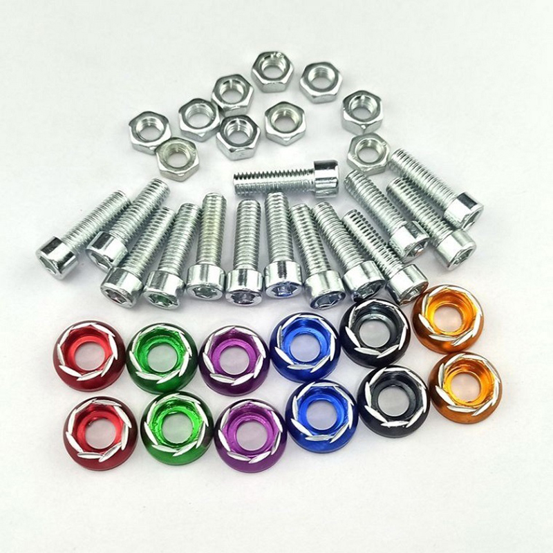 Universal 10pcs Thread License Plate Frame Bolts Screws For Car Truck ...