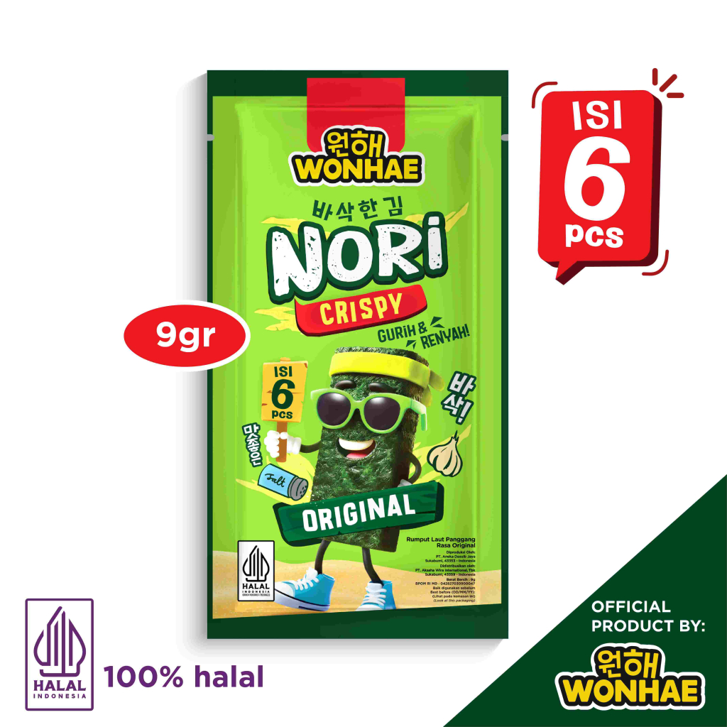 Wonhae Nori Crispy Snack / Rumput Laut Kering Panggang Roasted Nori ...