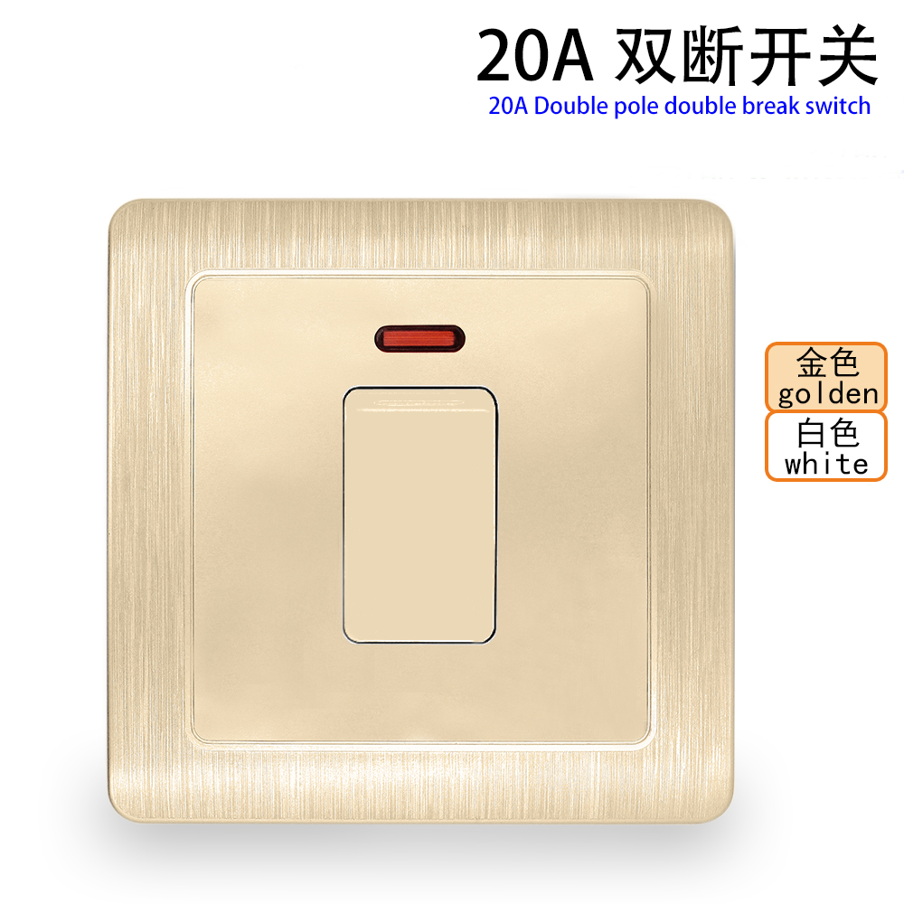 【TopazTrove】Delviz UK standard wall switch 20A, Model 86 white double ...