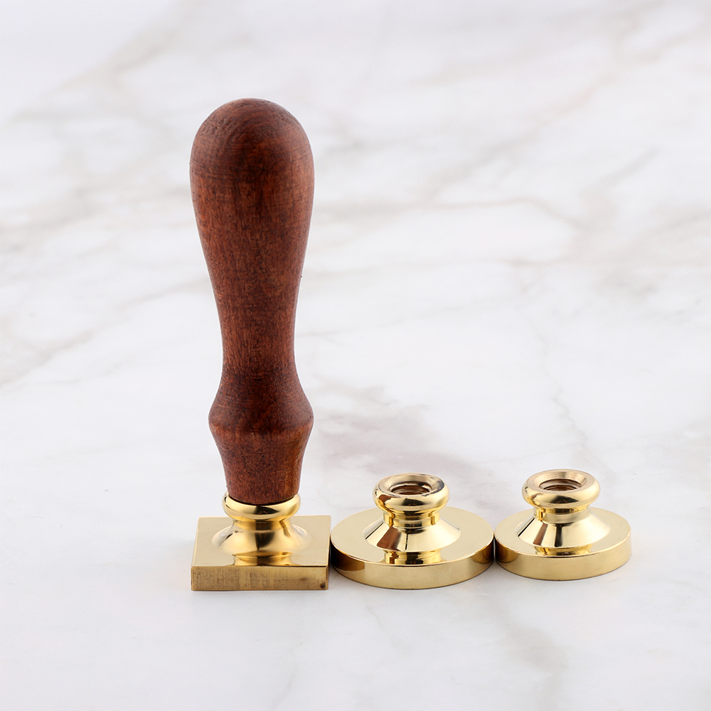 【InnovateWorld】Wooden Wax Copper Head Metal Sealing Stamp Retro ...