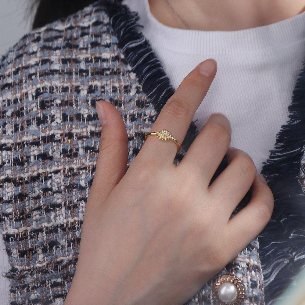 Exquisite Open Sun Ring Alloy Moon Finger Ring Jewelry Couple ...