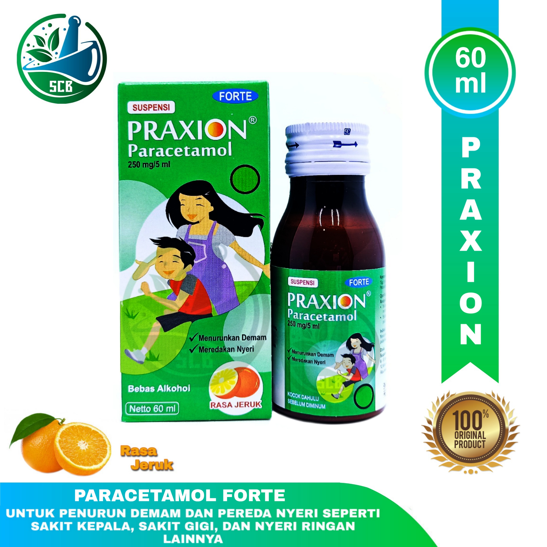 Praxion Paracetamol 120mg-100mg All Varian - Obat Demam, Pereda Nyeri ...